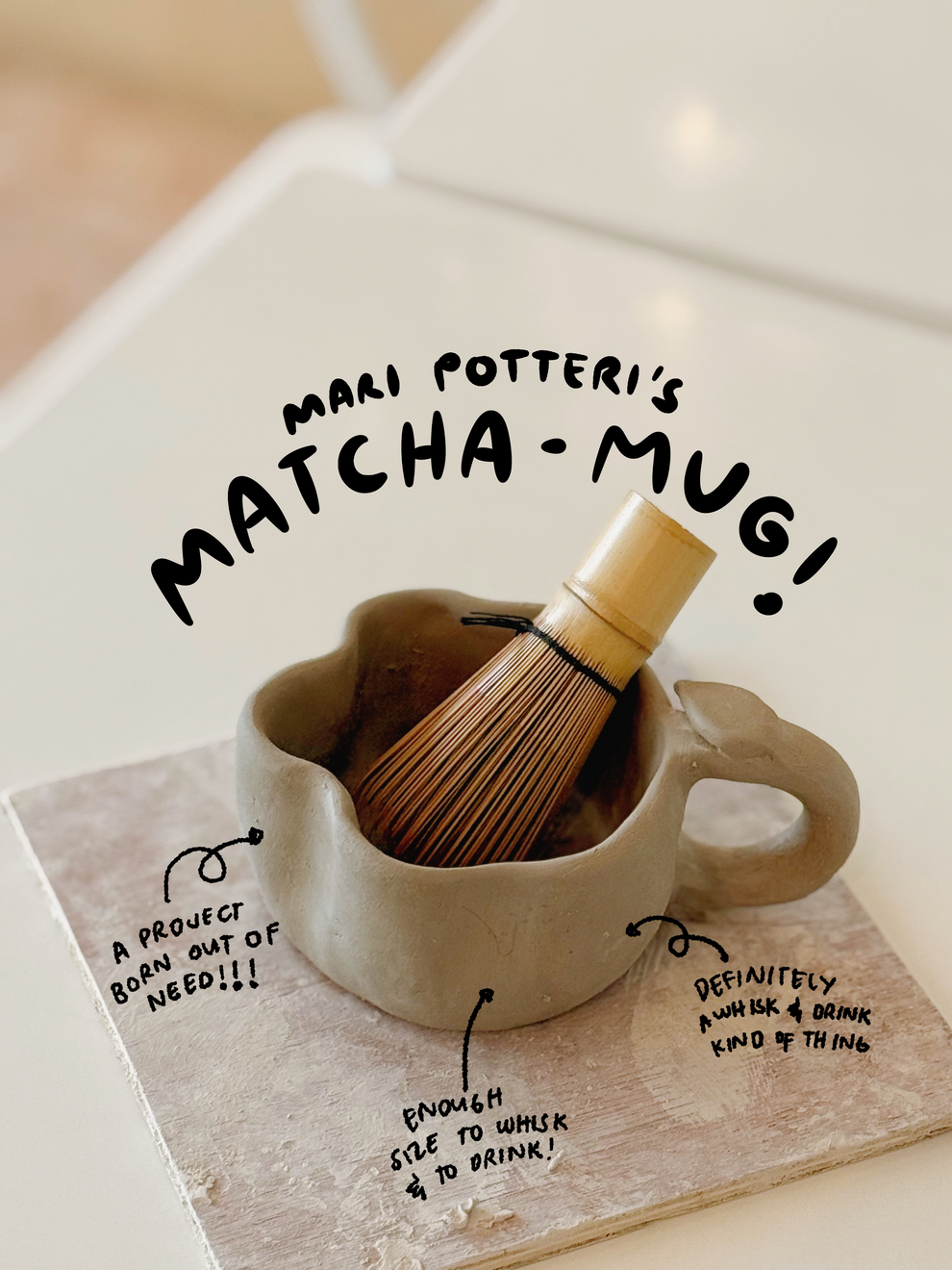 MARI POTTERI TULIP MATCHA - MUG (matcha bowl & mug in one) – MARI ...